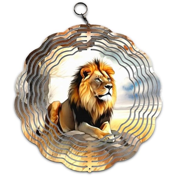 Design | Artistic Watercolor Lion Design Wind Spinner | Poshmark